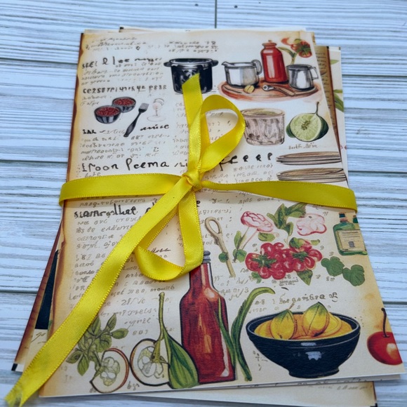 Handmade | Office | Junk Journal Pages Paper Vintage Cooking ...